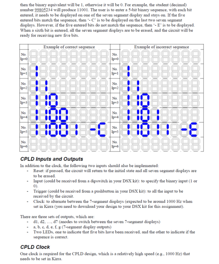 Binary Code Recognition Electronics Engineering Assignment Question