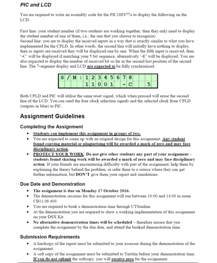 Binary Code Recognition Electronics Engineering Assignment Question